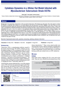 Cytokines Dynamics in a Wistar Rat Model Infected withMycobacterium ...