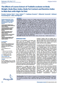The Effects of Leaves Extract of Toddalia aculeata on Body Weight, Body ...